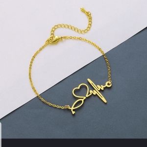 Jewelry | Very Nice Gold Lifeline Stethoscope Bracelet | Poshmark